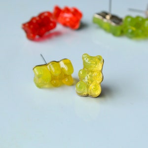 Gummy Bear Earring, Bear Jelly Stud Earring.cute Earring - Etsy