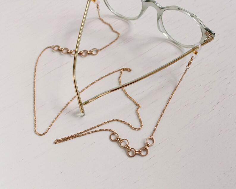 Subtle Very Subtle Golden Link Glasses Chain Mask Chain | Etsy