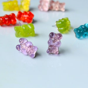 Gummy Bear Earring, Bear Jelly Stud Earring.cute Earring - Etsy