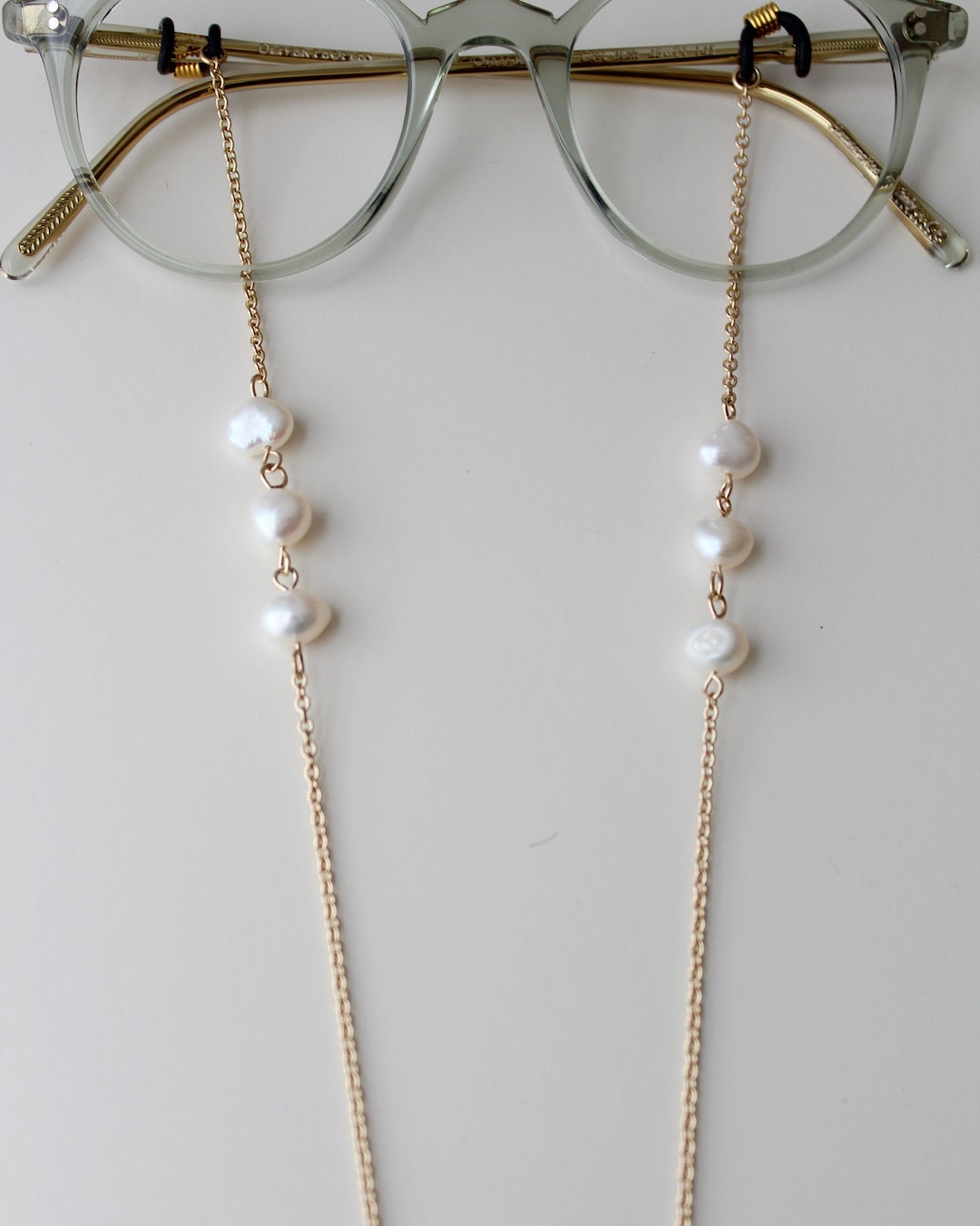 Pearl Glasses Chain.pearl Mask Chain Fresh Water Pearl Linked Glasses ...
