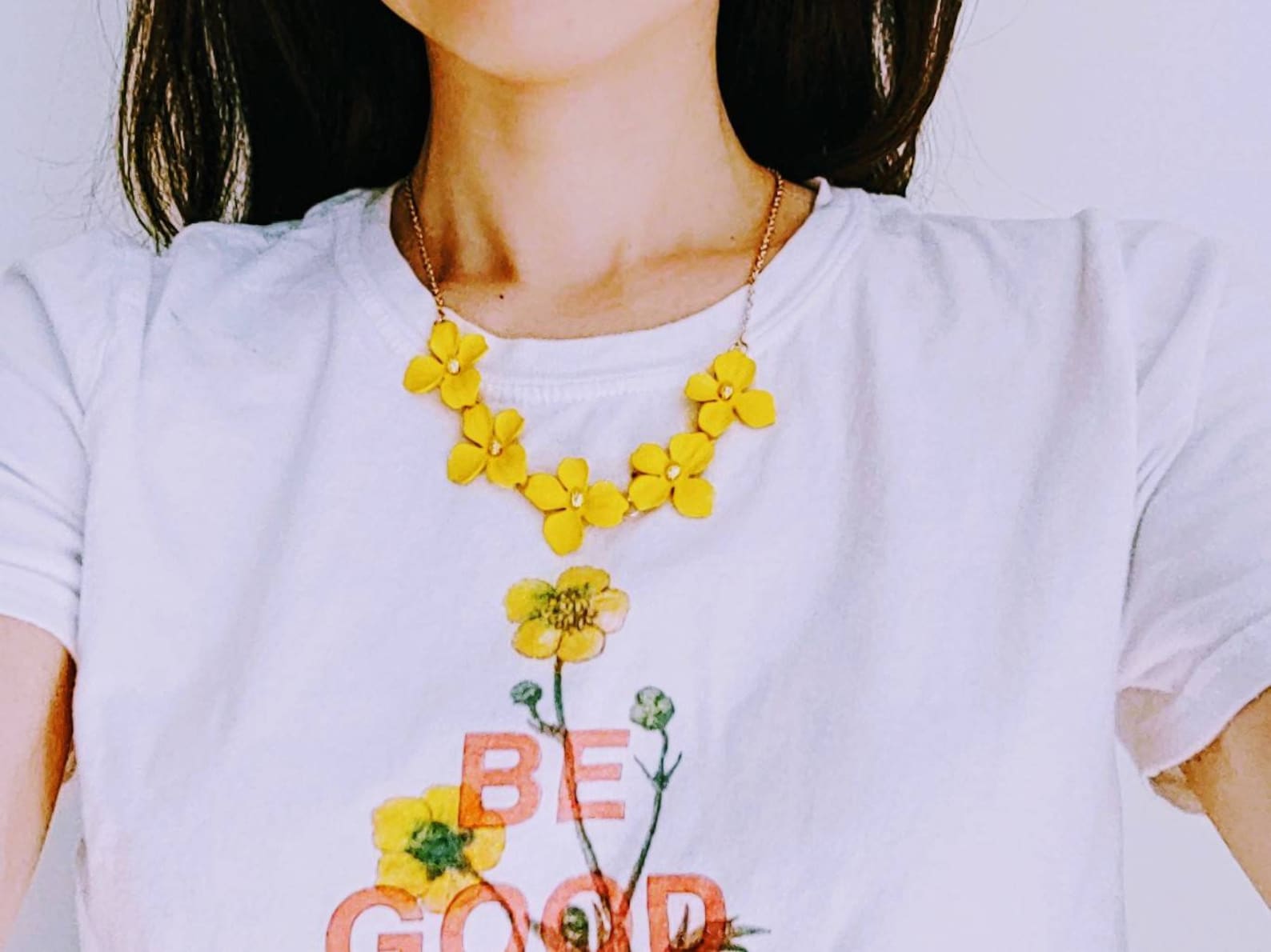 Bright Flower Necklace. Colorful Flower Necklace. Wedding, Bridesmaid ...