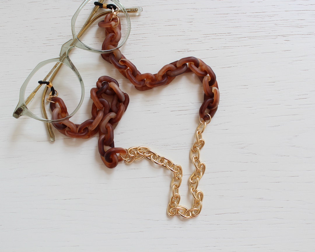 Trending Tortoise Shell Chunky Face Mask Chain Holder. - Etsy