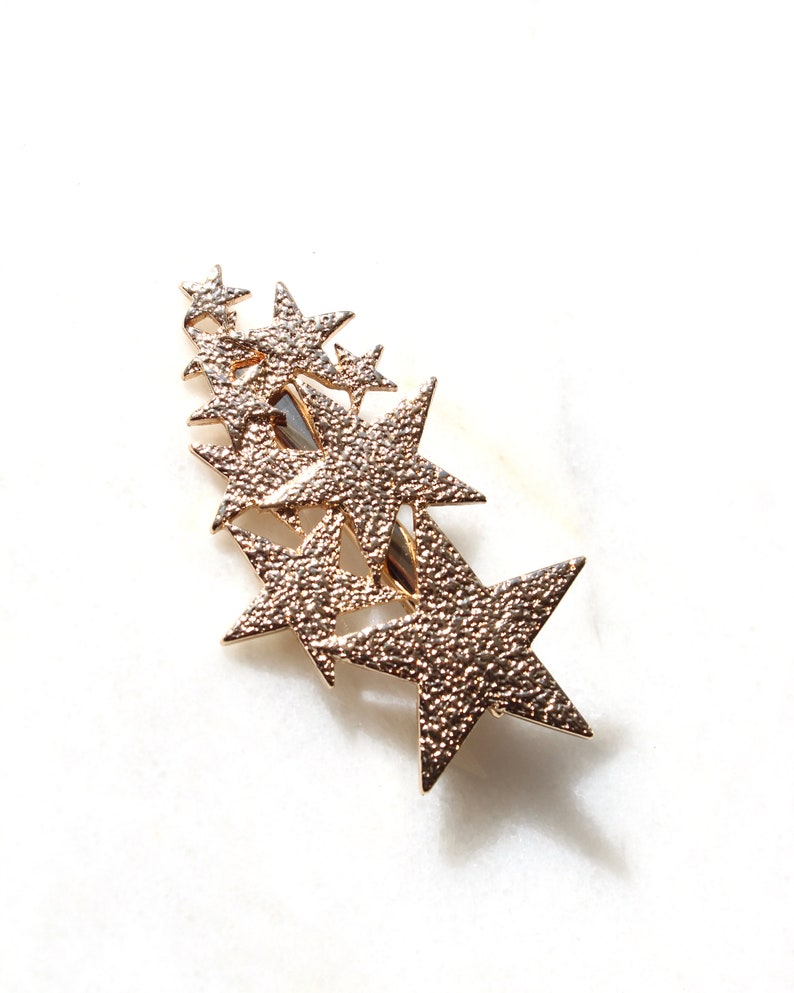 Gold Star Cluster Hair Clip, Celestial Hair Pin - Etsy