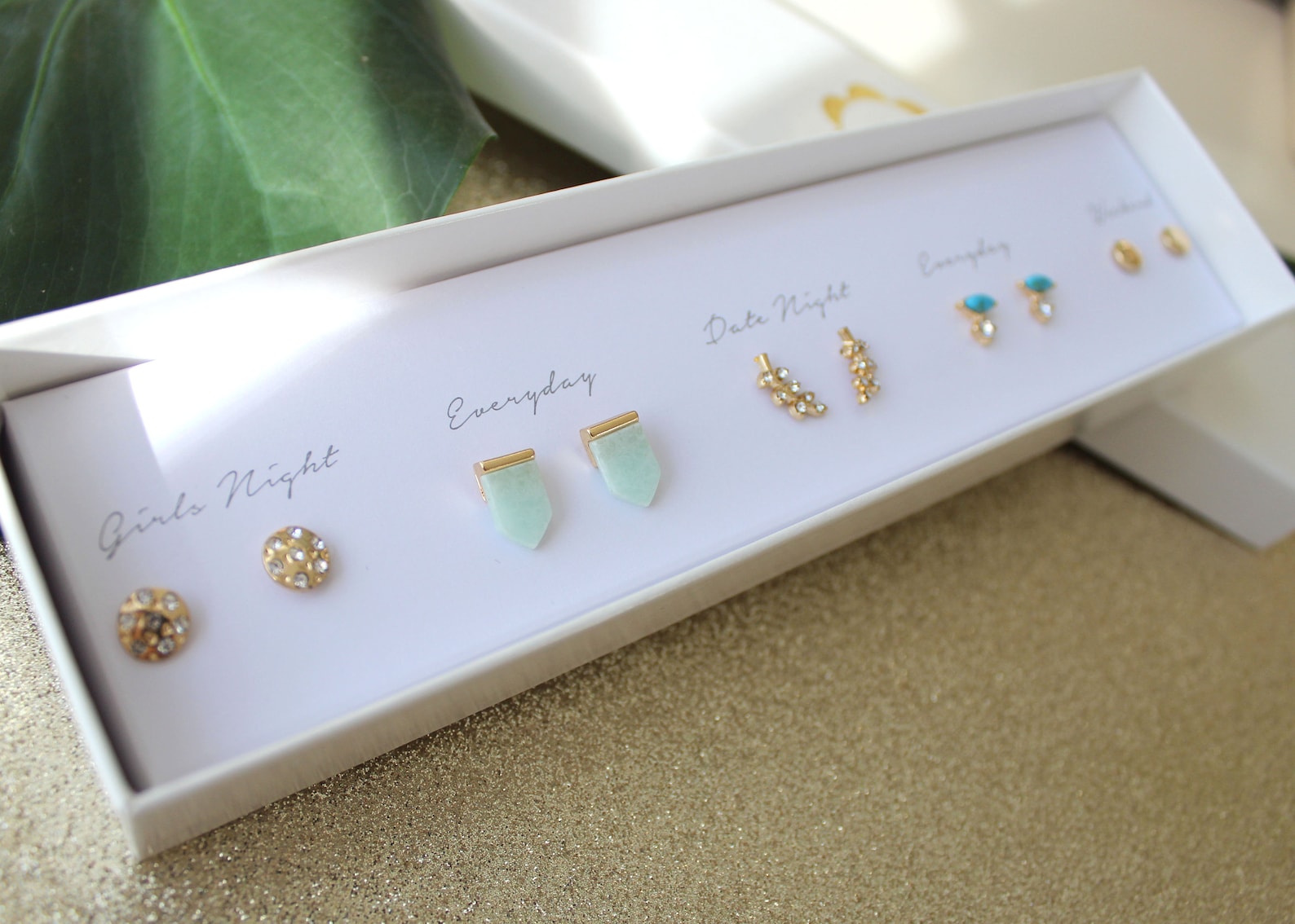 Multi Earring 5pairs/earring Boxed Gift Set/dainty Gold | Etsy