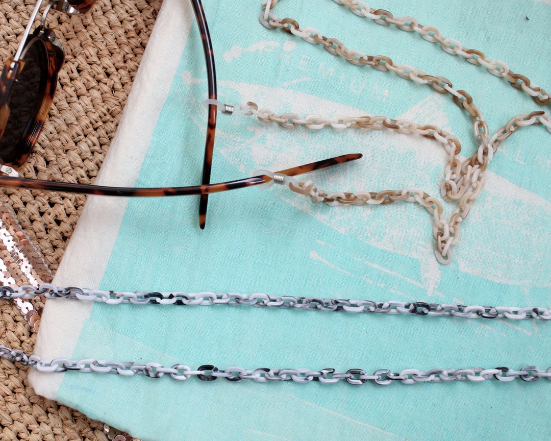 Tortoise Shell Mask Chain. Glasses Chain Sophisticated Boho - Etsy