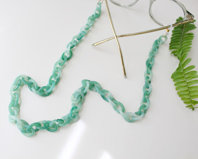 Trending Turquoise Tortoise Shell Chunky Chain Sunglasses - Etsy