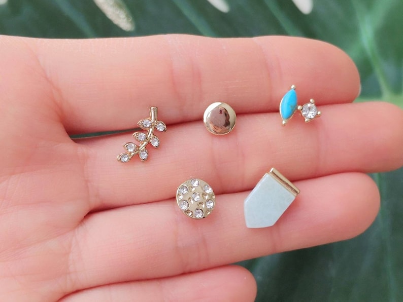 Multi Earring 5pairs/earring Boxed Gift Set/dainty Gold - Etsy