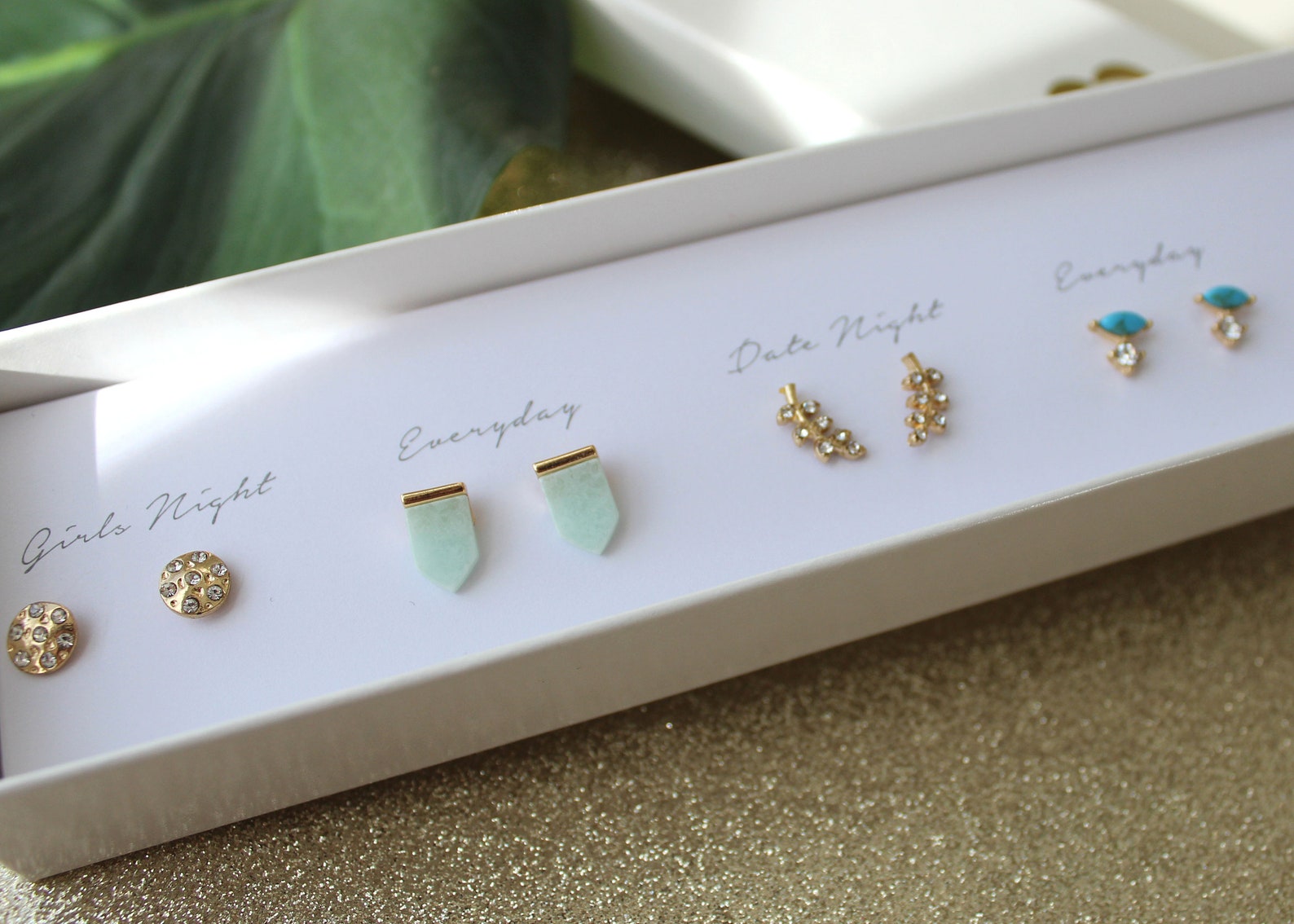 Multi Earring 5pairs/earring Boxed Gift Set/dainty Gold - Etsy