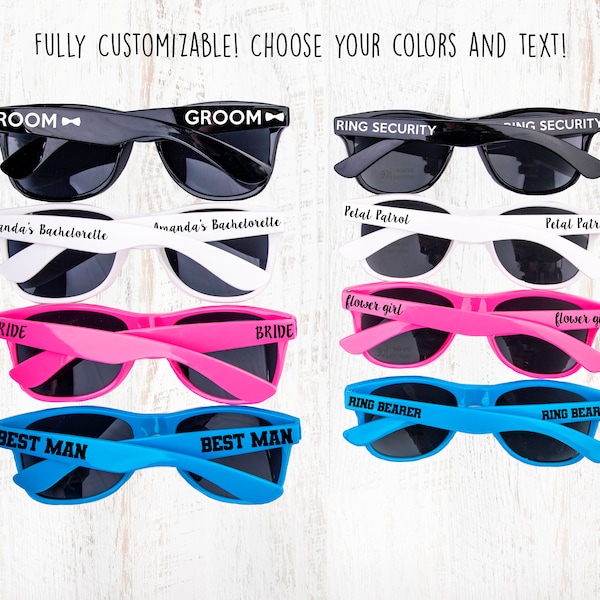 Custom Text Sunglasses - Etsy