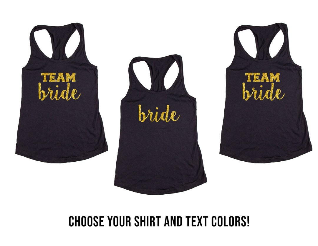Team Bride and Bride Wedding, Bachelorette & Bridal Party Tank Tops or ...