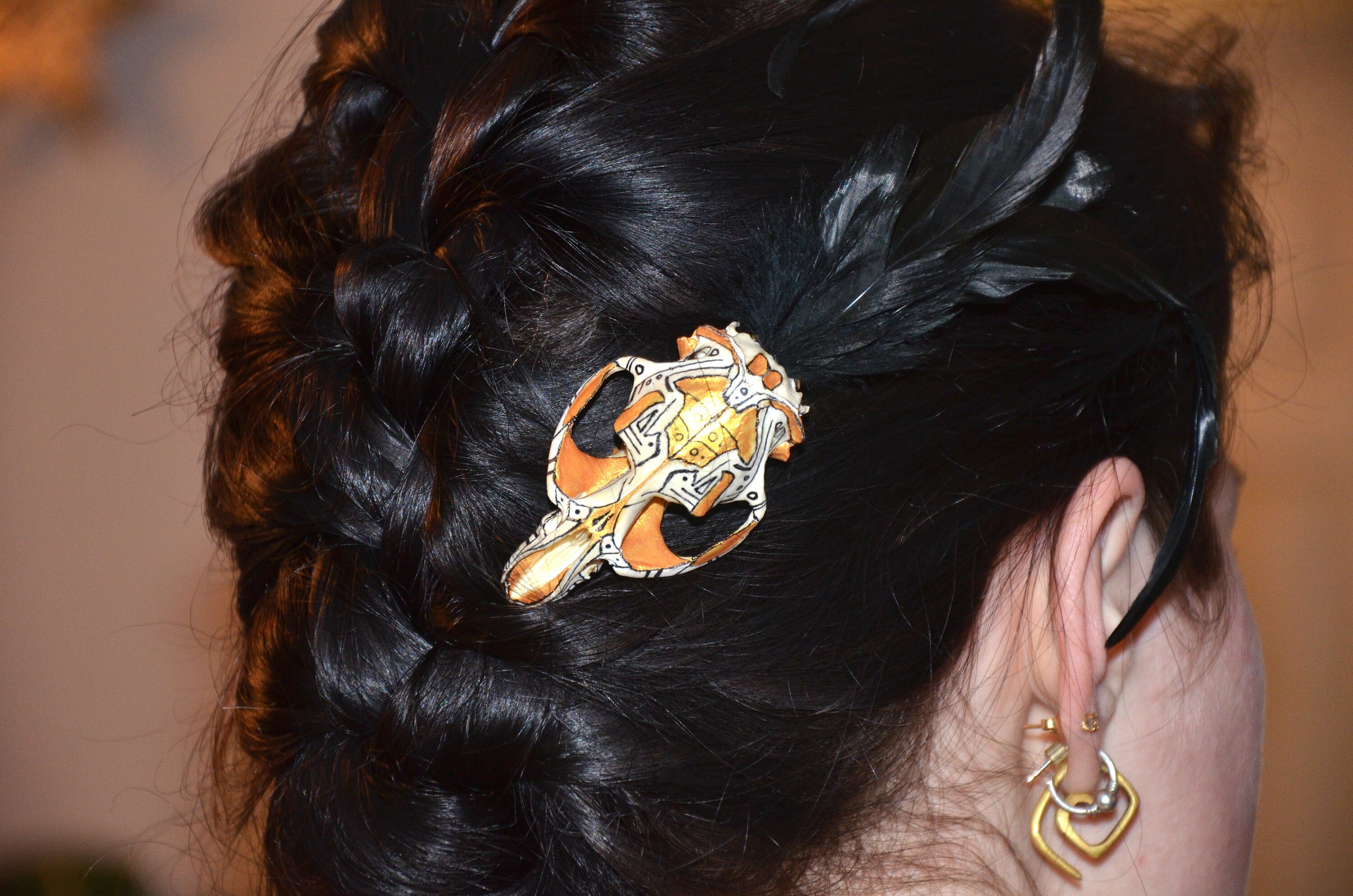 Skull Hair Clip Skull Jewelry Hair Accessories Taxidermy | Etsy