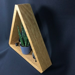 Oak Altar Shelf Geometric Triangle - Etsy