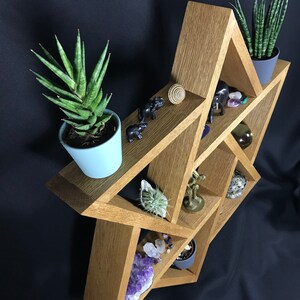 Oak Altar Shelf Geometric Hexagon - Etsy