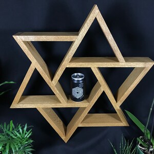 Oak Altar Shelf Geometric Hexagon - Etsy