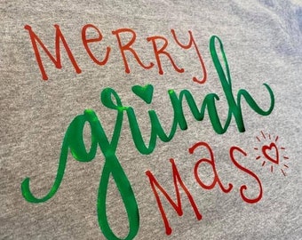 Merry Whatever Grinch Hand Fabric Panel - Etsy