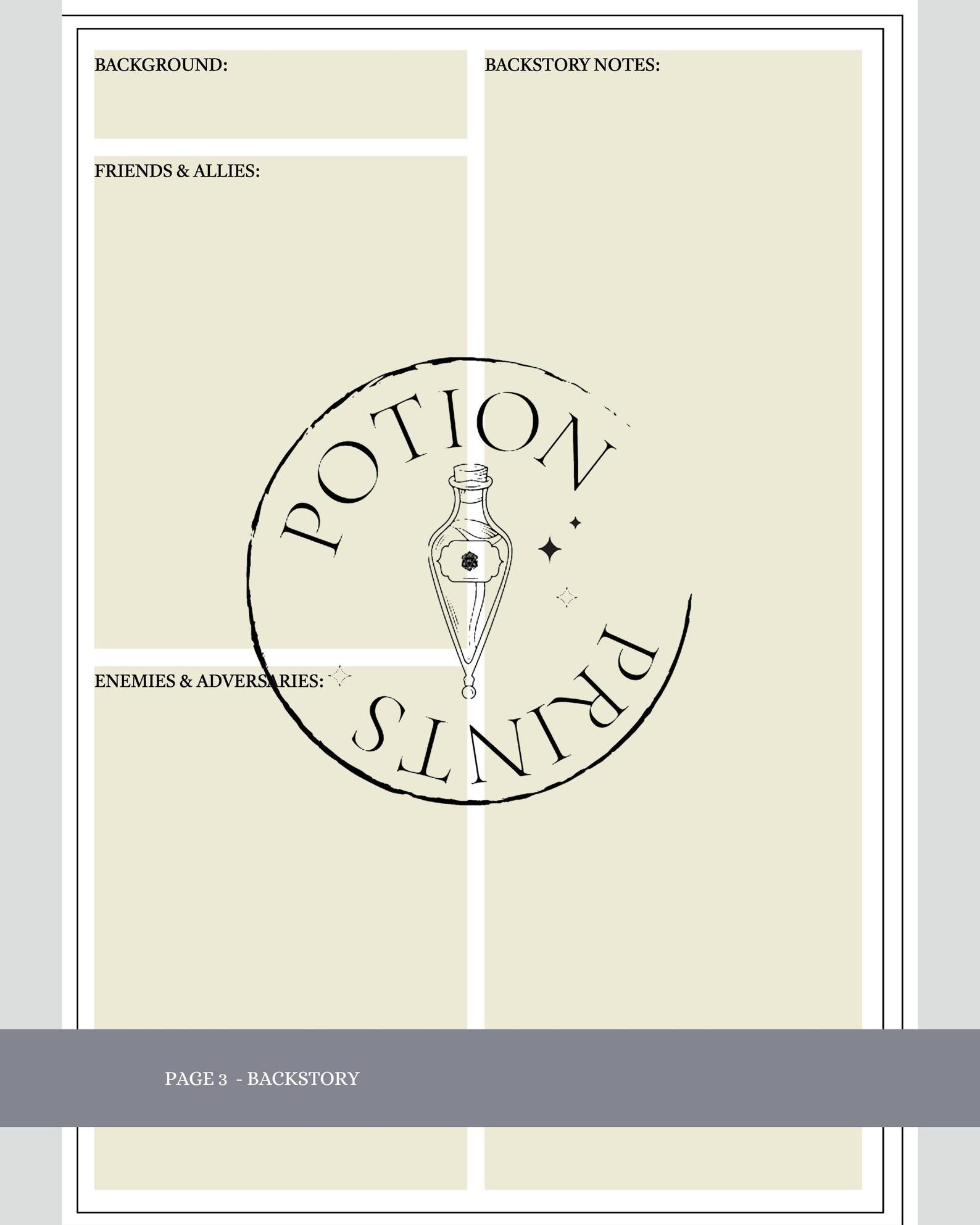 Dungeons & Dragons Character Sheet Printable and Fillable 6 Page Simple ...