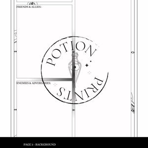 Monochrome Dnd Character Sheet Printable – Black Chains Themed Dungeons ...