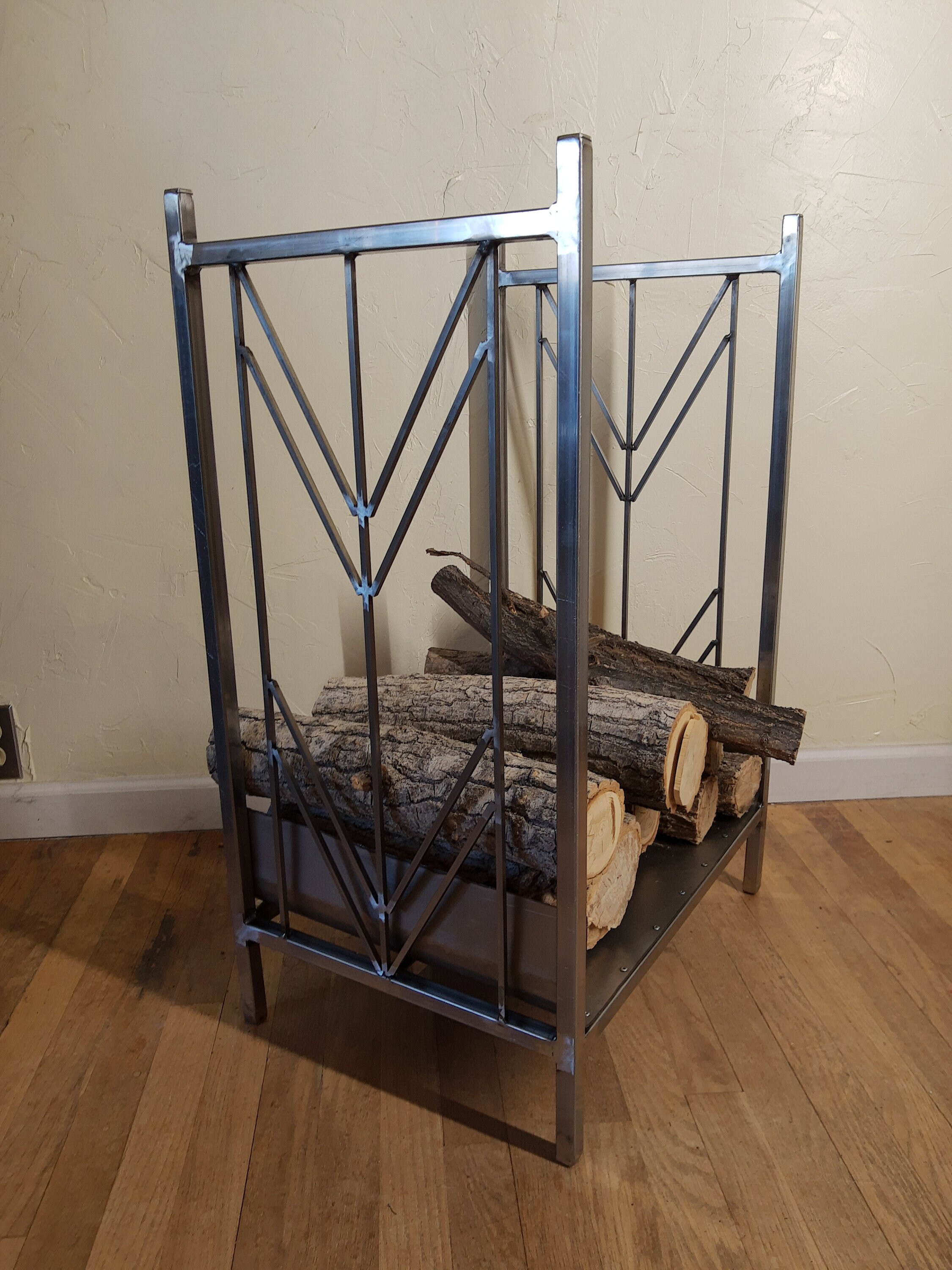 Modern Firewood Holder/ Original Firewood Holder/ Contemporary Firewood ...