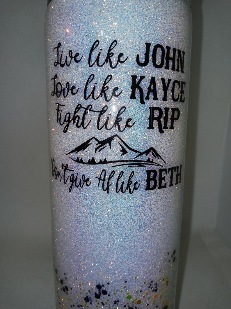 Yellowstone Beth Dutton Rip Glitter Custom Tumbler 20oz Skinny ...