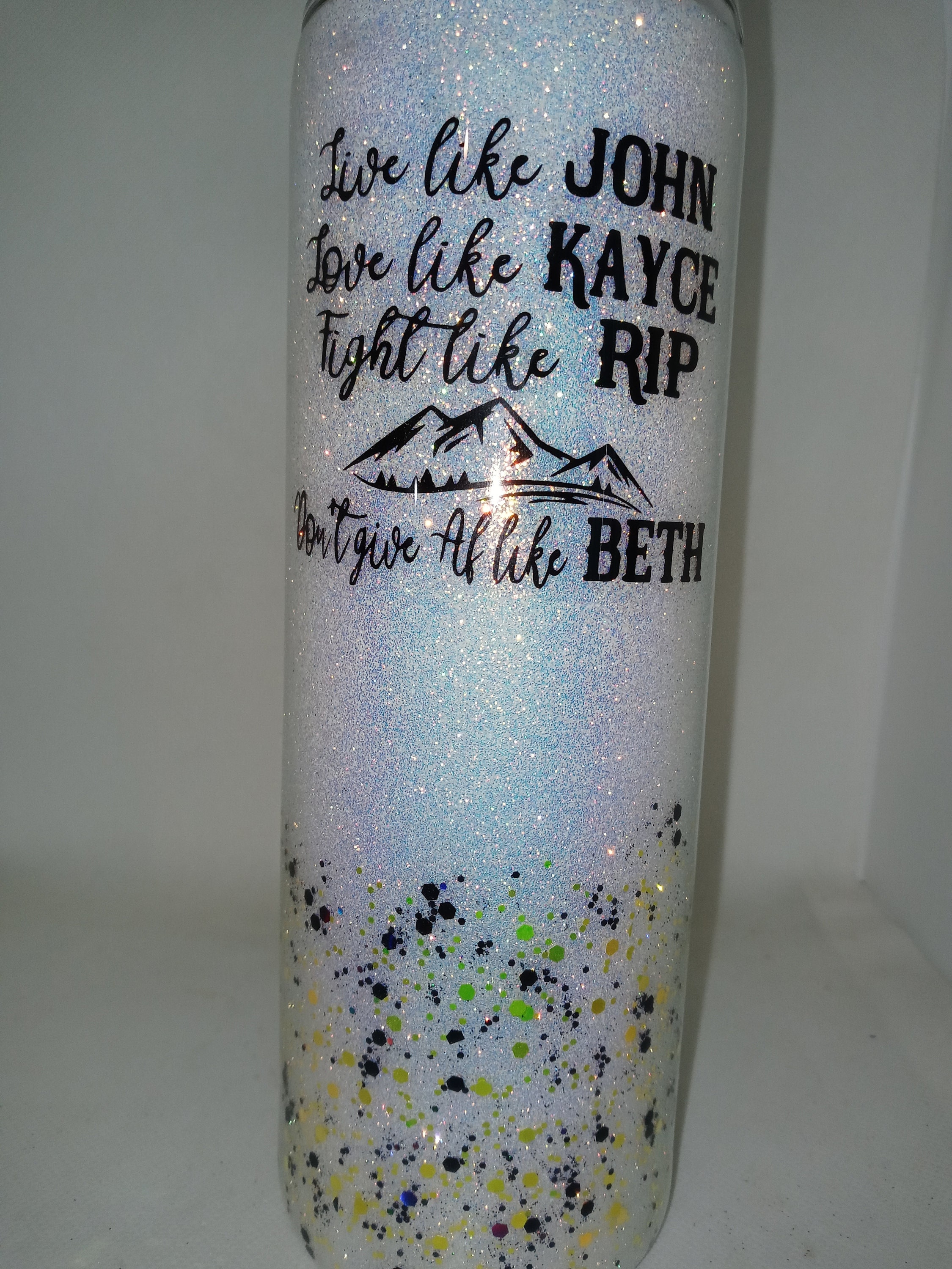 Yellowstone Beth Dutton Rip Glitter Custom Tumbler 20oz Skinny ...