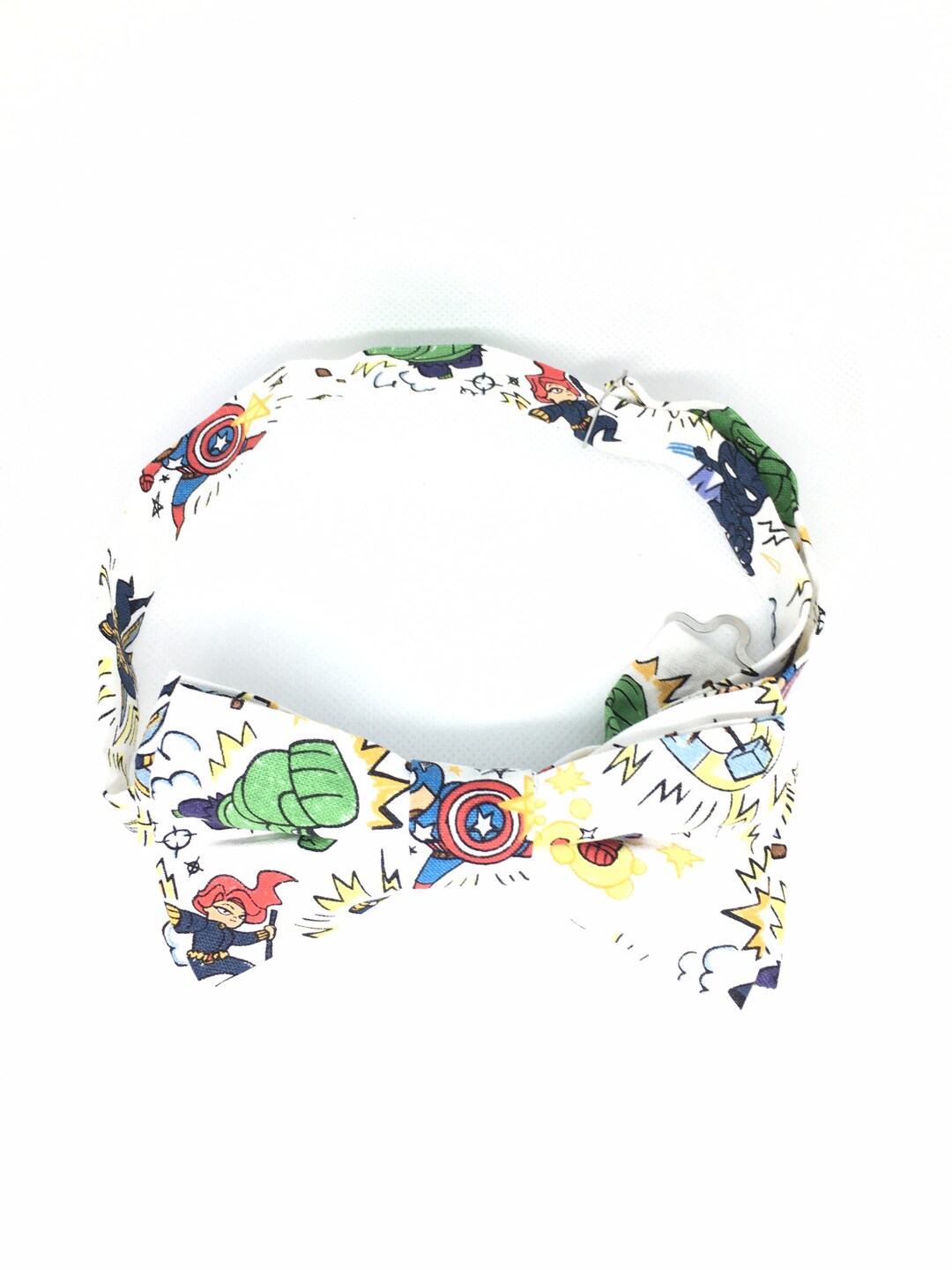 Mini Comic Marvel Hulk Thor Captain America Pre Tie Bow Tie Adult Kids ...
