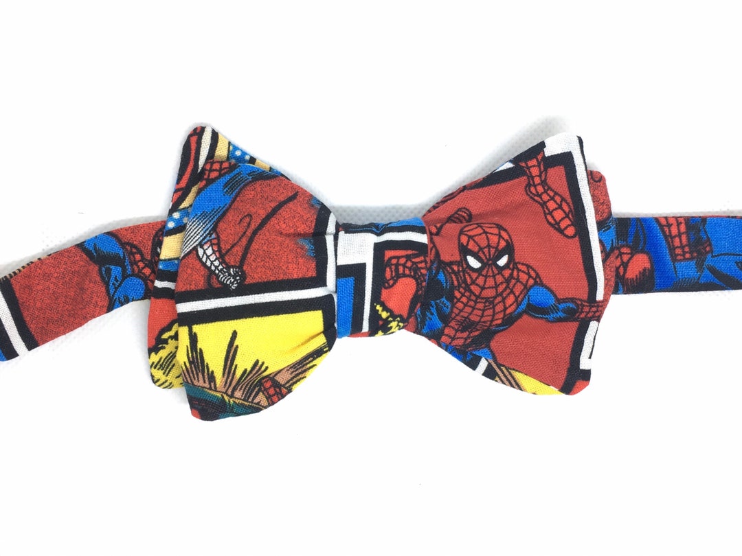 Spider-man Adult Kids Pre Tie Self Tie Adjustable Neck Band - Etsy