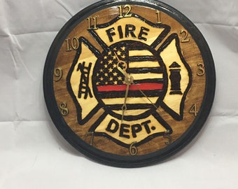 Fire Dept Clock | Etsy