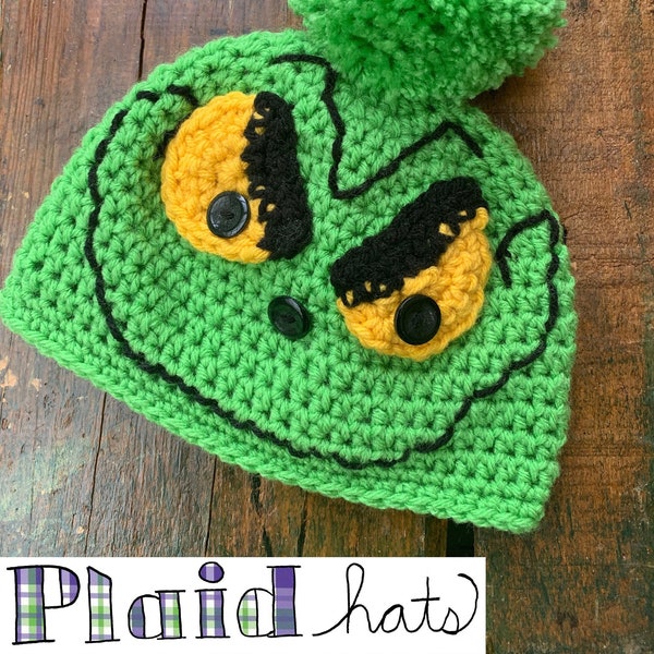 Crochet Grinch Hat - Etsy