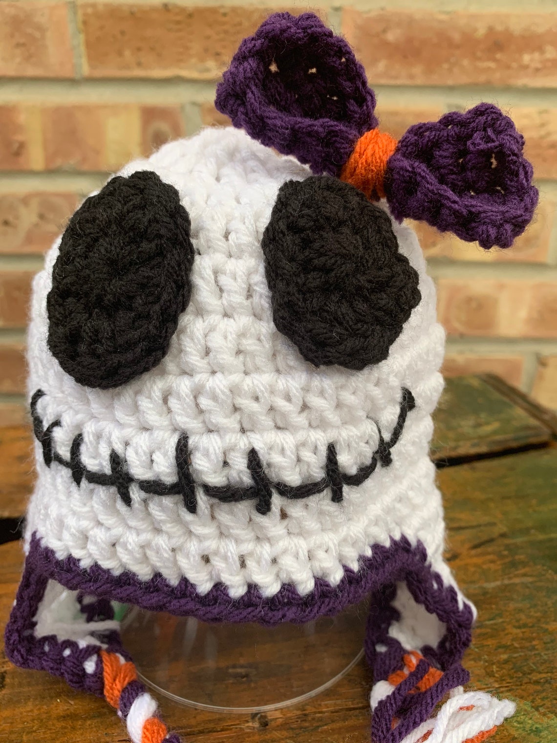 Ghost Hat, Hand-made Hat, Crochet Ghost Hat With Tassels/braids ...