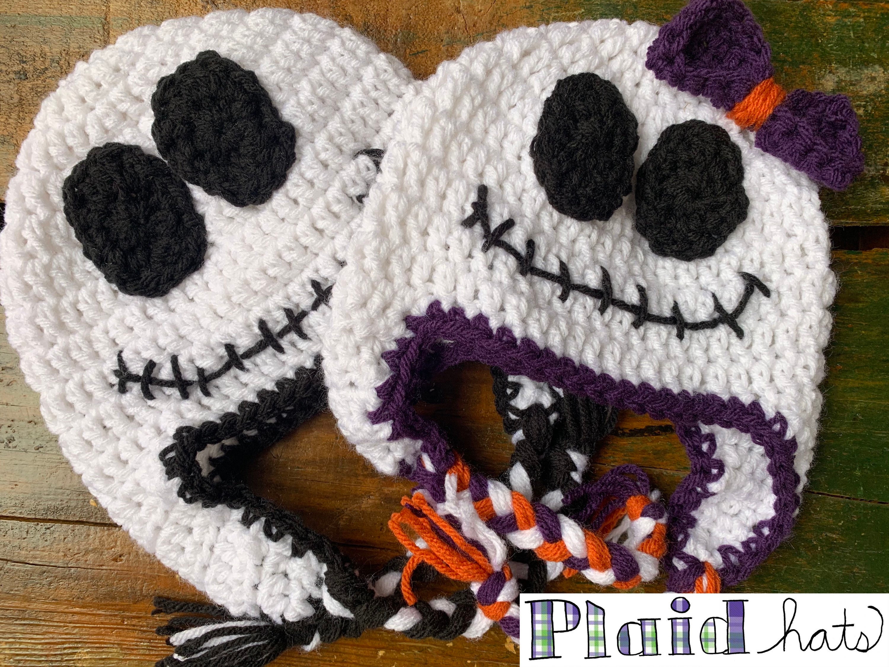 Ghost Hat, Hand-made Hat, Crochet Ghost Hat With Tassels/braids ...