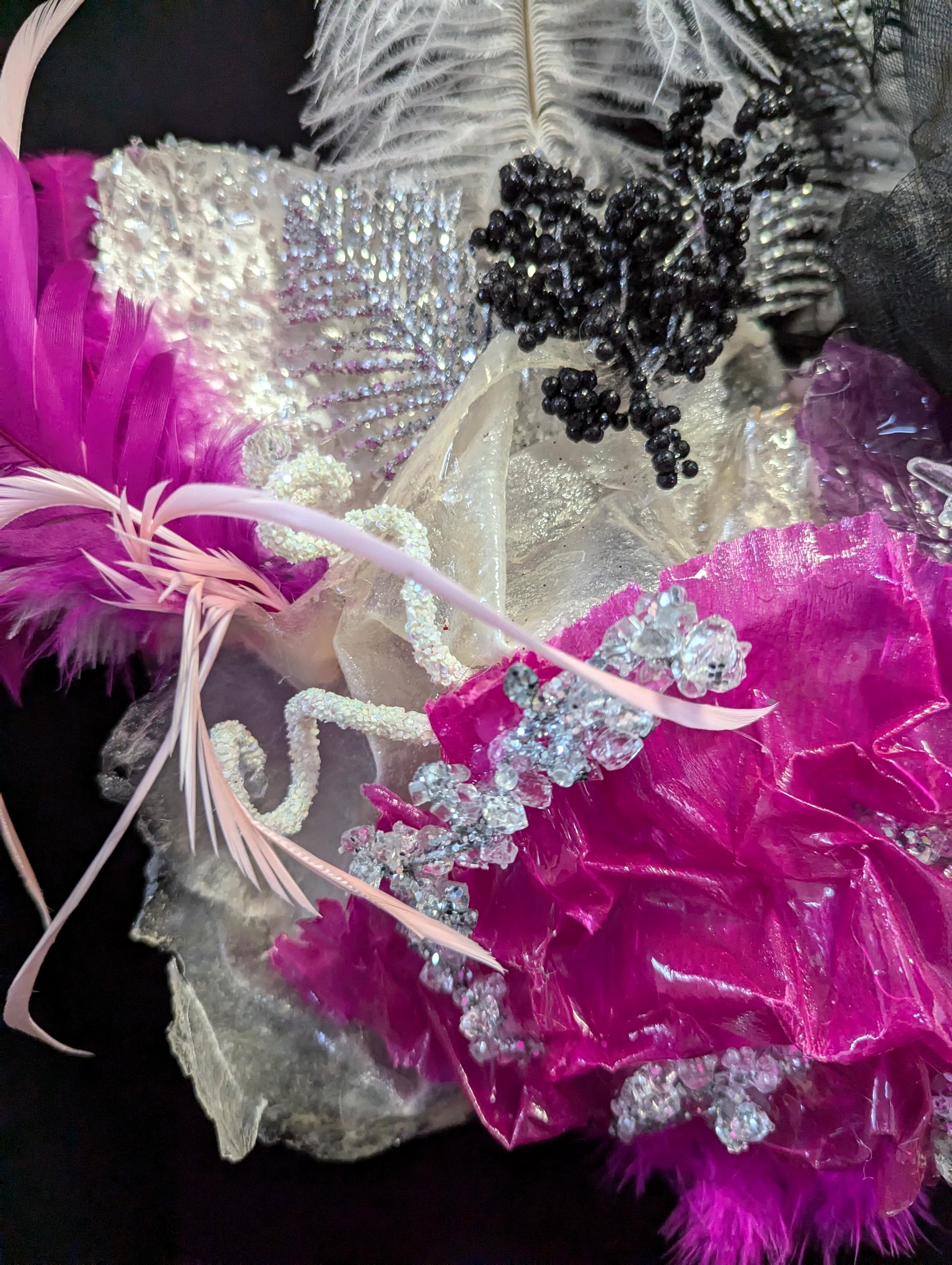 Luxury Holiday Tree Topper / Centerpiece - HOT Pink, White, Black - Etsy