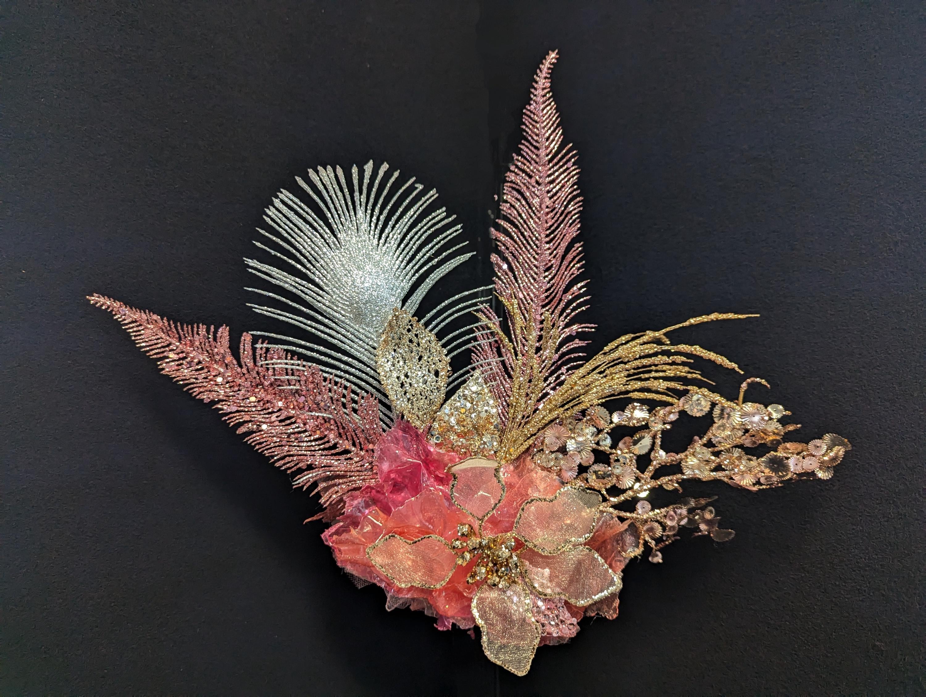 Luxury Holiday Tree Topper / Centerpiece - Pink, Gold, and Silver - Etsy