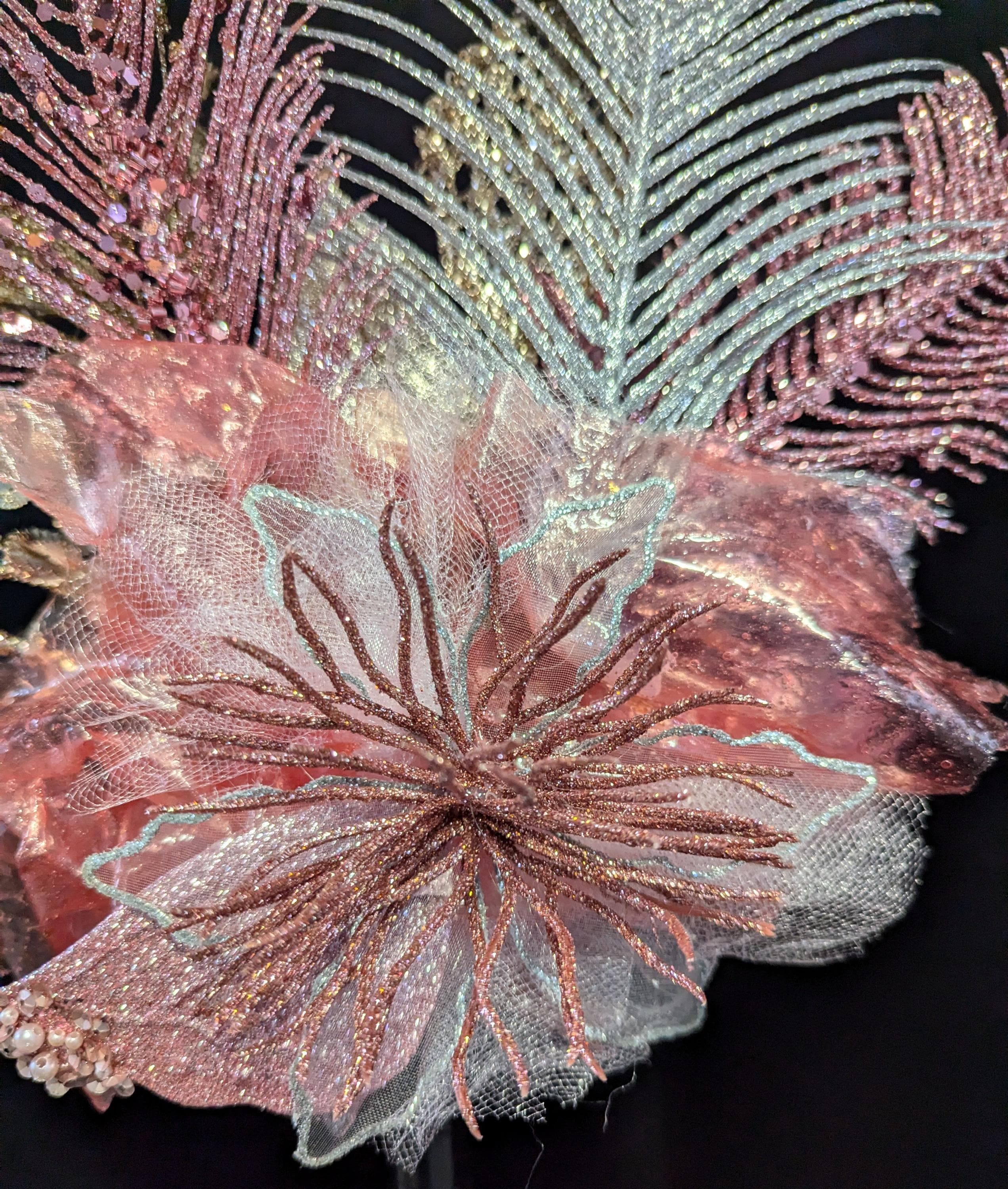 Luxury Holiday Tree Topper / Centerpiece - Pink, Gold, and Silver - Etsy