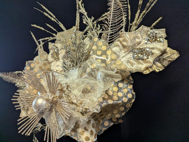 Luxury Holiday Tree Topper / Centerpiece - Shades of Gold - Etsy
