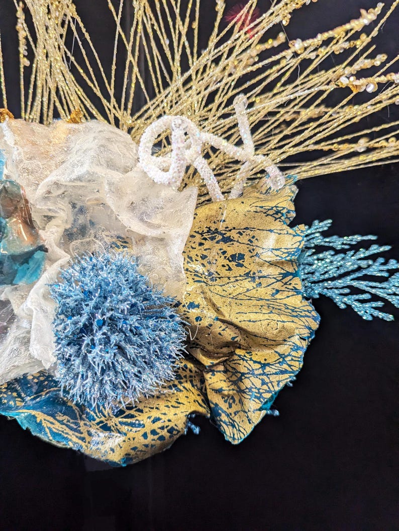 Luxury Holiday Tree Topper / Centerpiece - Teal, White, Silver and Gold ...