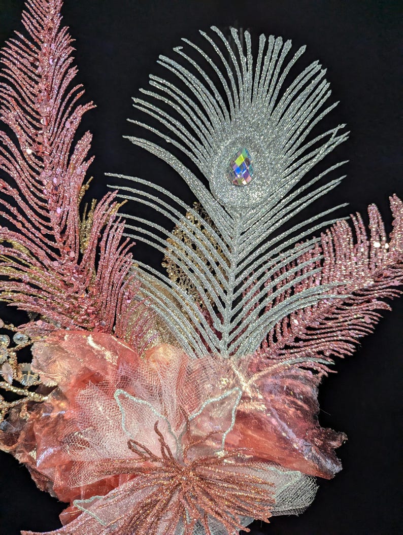Luxury Holiday Tree Topper / Centerpiece - Pink, Gold, and Silver - Etsy