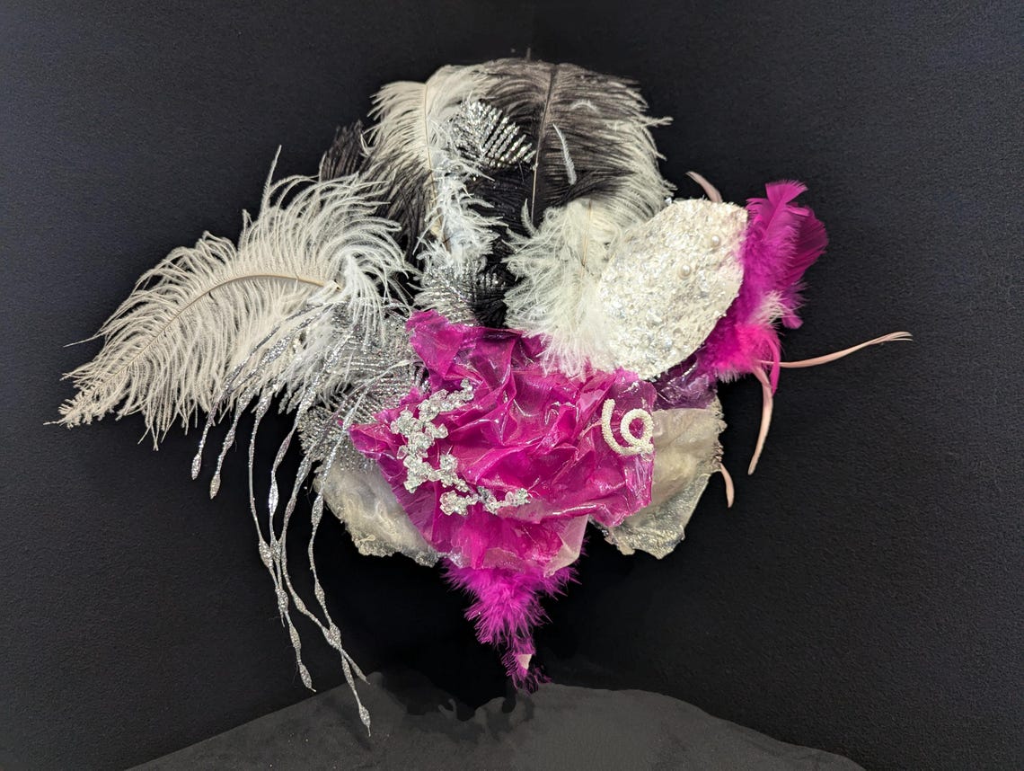 Luxury Holiday Tree Topper / Centerpiece - HOT Pink, White, Black - Etsy