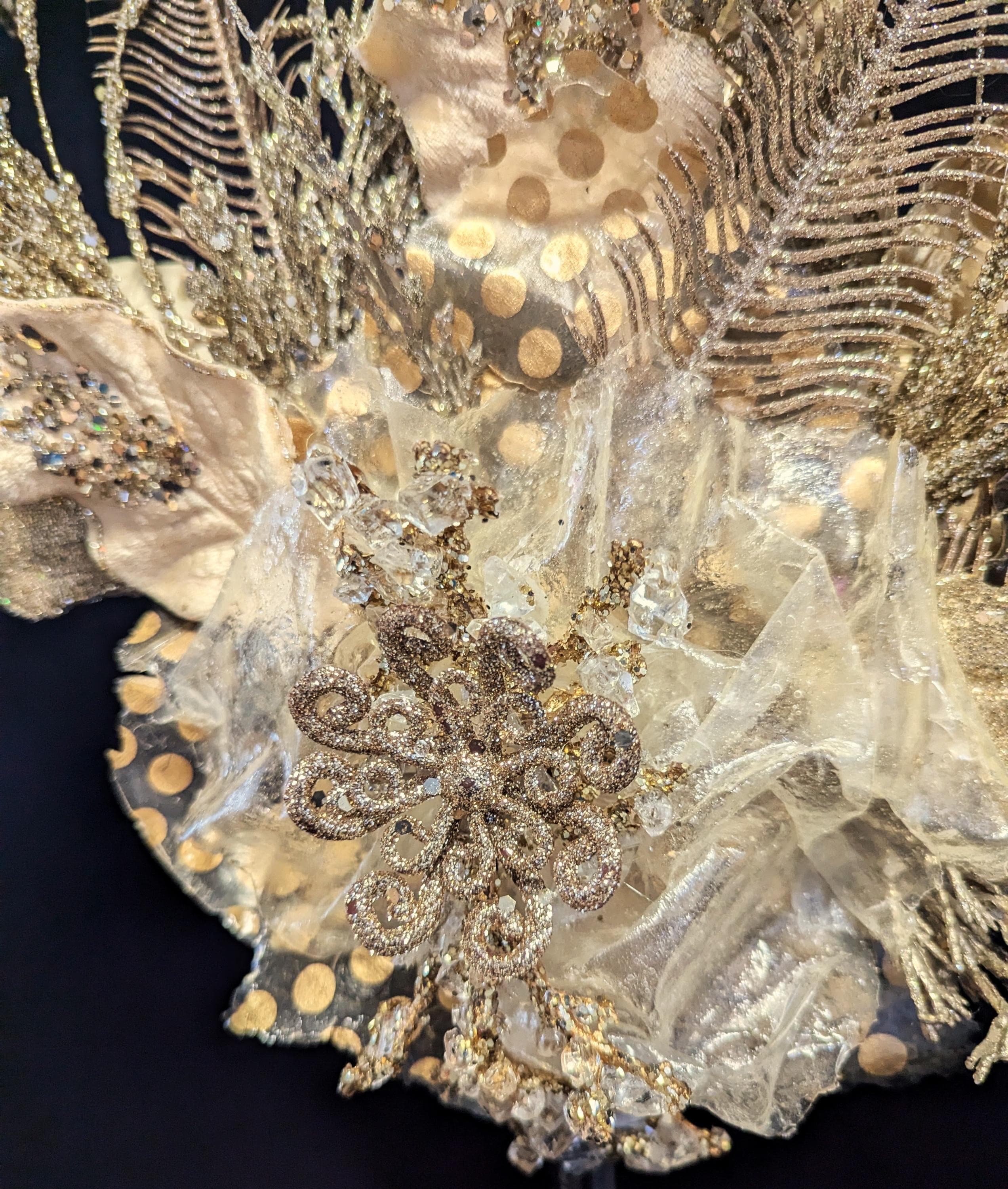 Luxury Holiday Tree Topper / Centerpiece - Shades of Gold - Etsy
