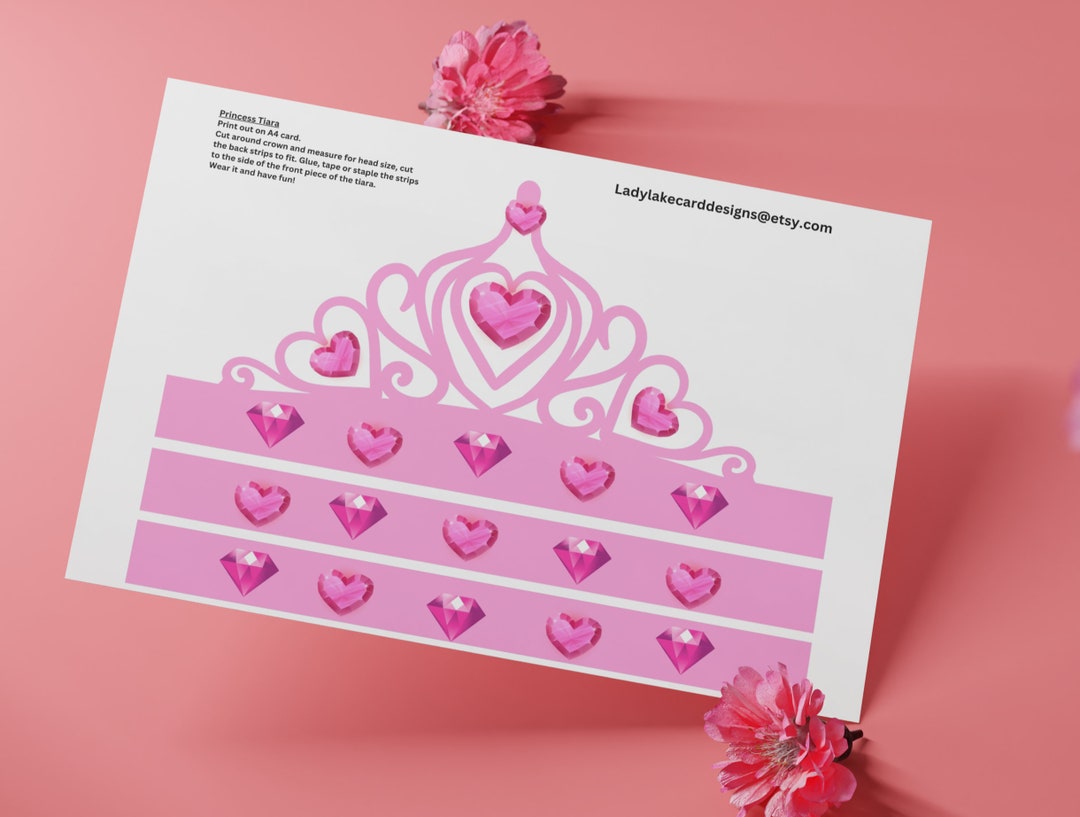 PRINCESS Crown,tiara,cut Out Template, Printable Digital Download ...