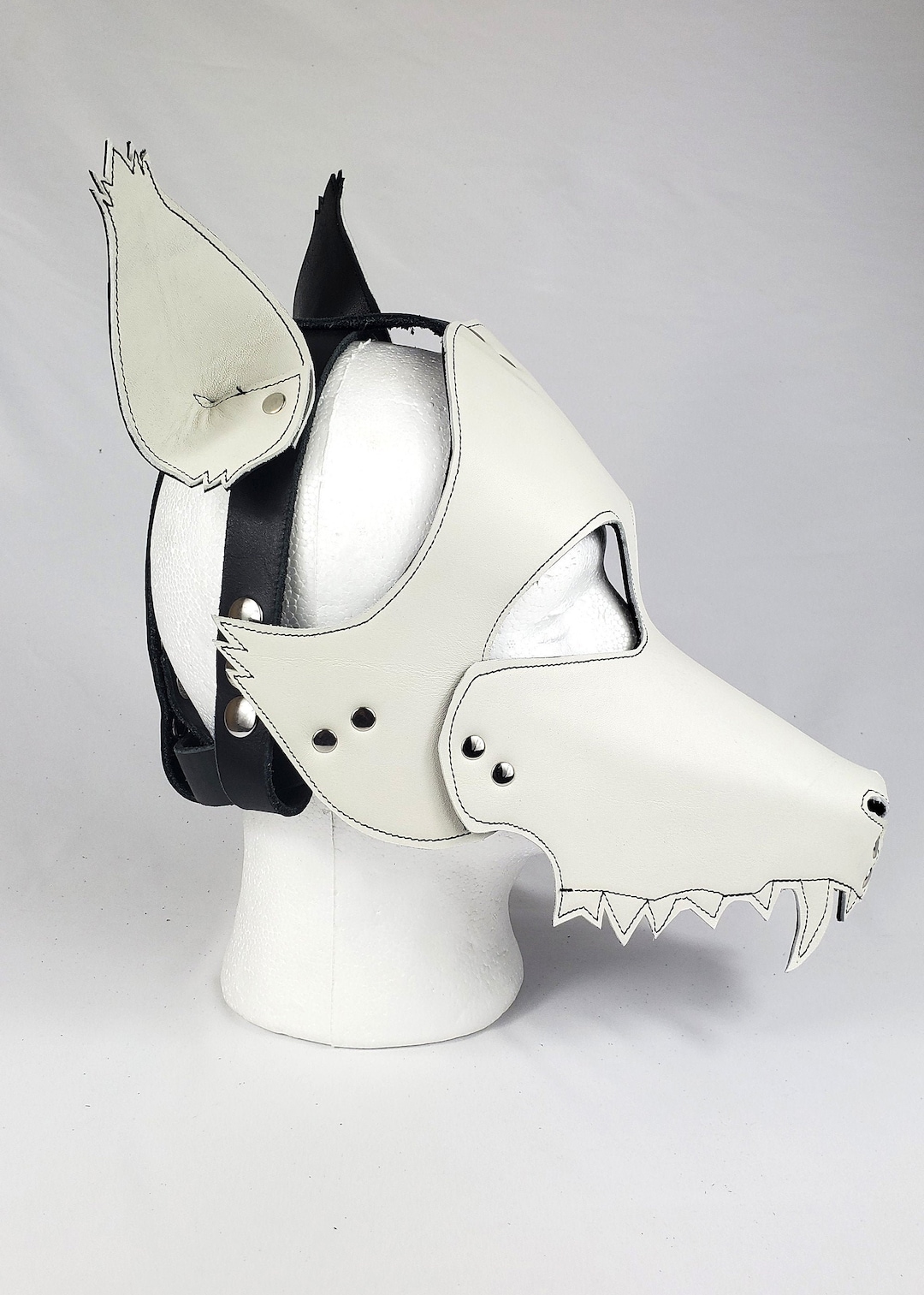 Leather Skull Bone Pup Hood - Etsy