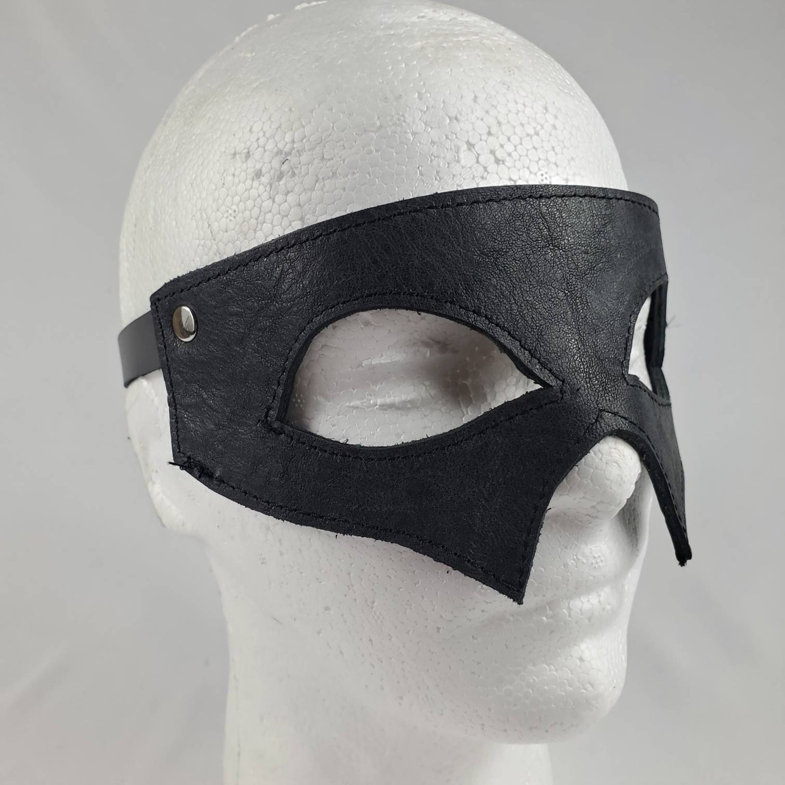 Simple Executioner Black Leather Eye BDSM Mask - Etsy