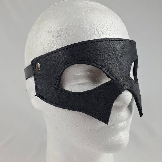 Simple Executioner Black Leather Eye BDSM Mask | Etsy