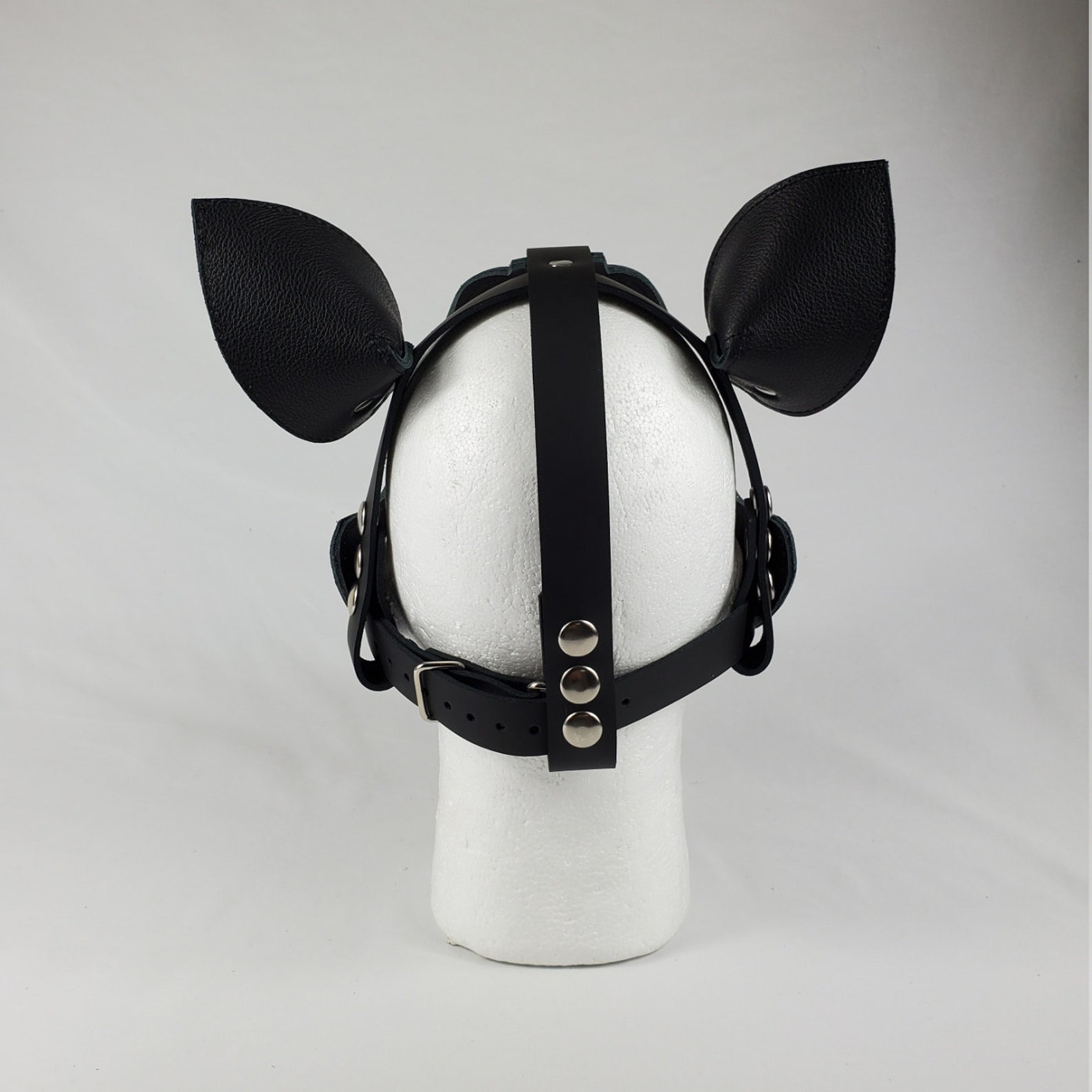 Black Leather Pup Play Hood - Etsy