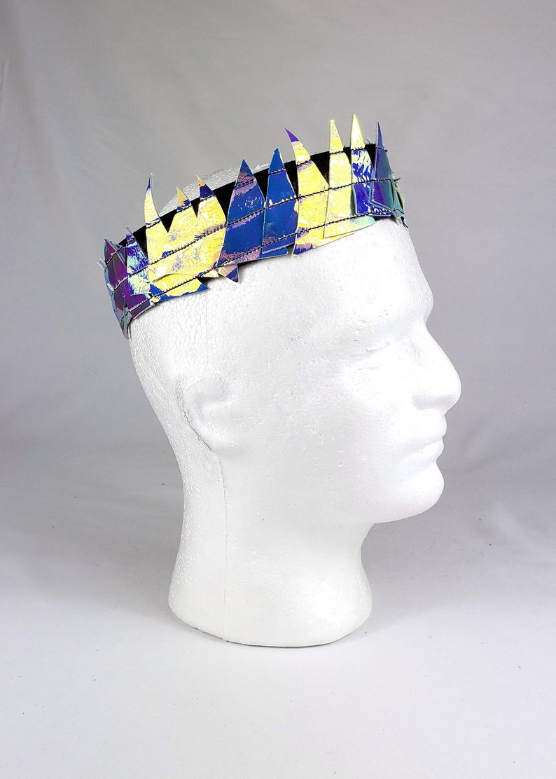 Holographic Recycled Leather Crown the Heir of Holo | Etsy