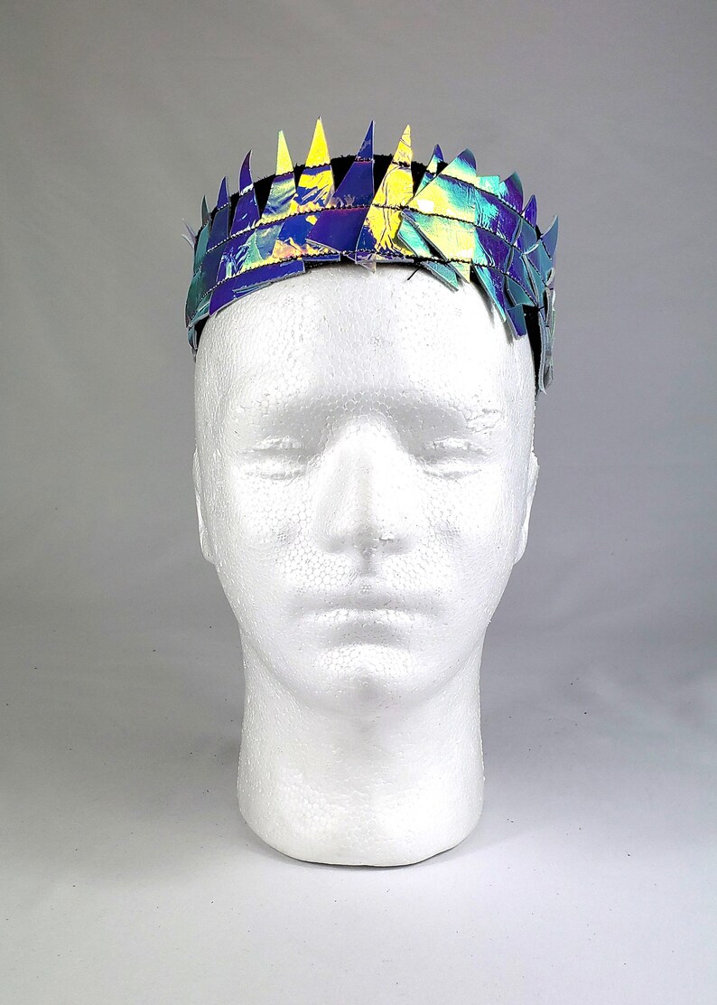 Holographic Recycled Leather Crown the Heir of Holo | Etsy