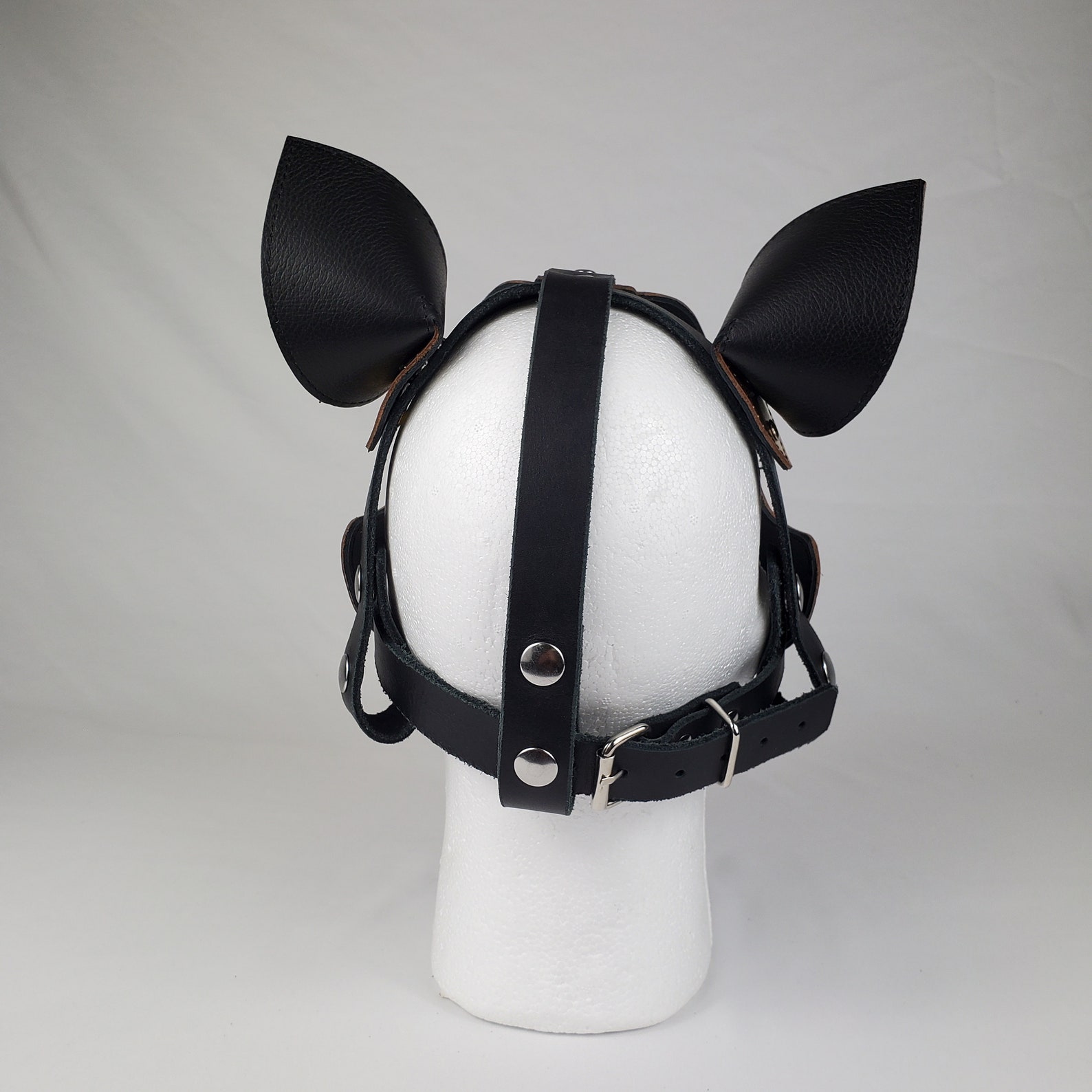 Gold Leather Pup Play Hood - Etsy