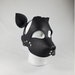 Black Leather Bunny Rabbit Pet Play Hood With Pink Stitching - Etsy