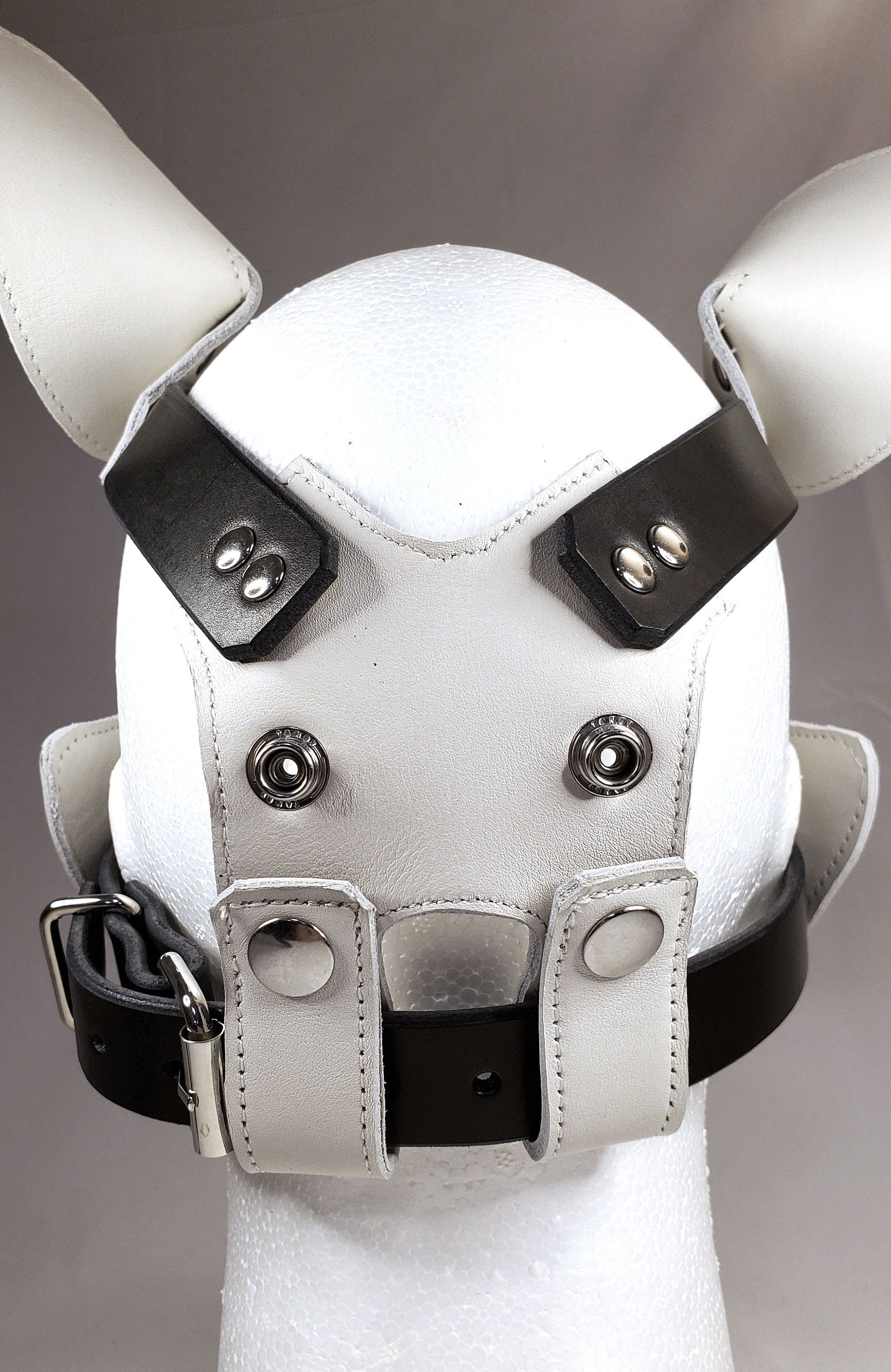 White Pup Play Hood With Over the Head Straps - Etsy