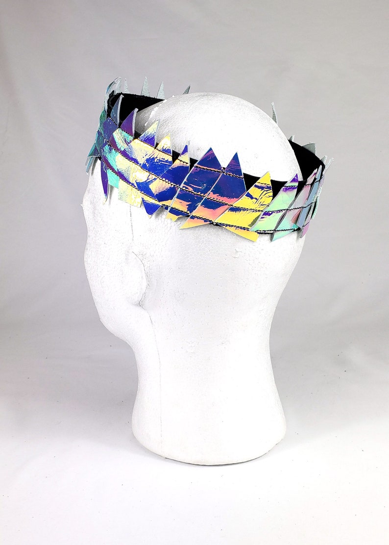 Holographic Recycled Leather Crown the Heir of Holo | Etsy