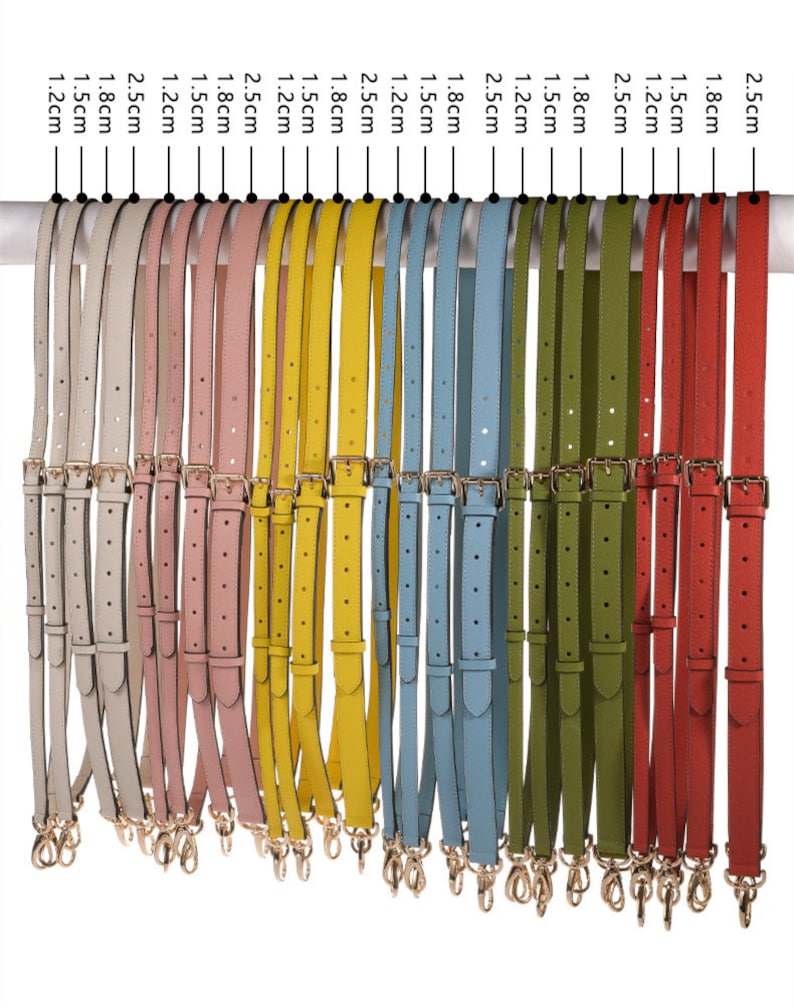 Genuine Cow Leather Bag Straps, Shoulder Straps for Replacement, Bag ...